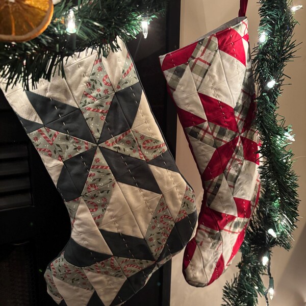 Seeing Stars Stocking | Patchwork Christmas Stocking Pattern - PDF ...