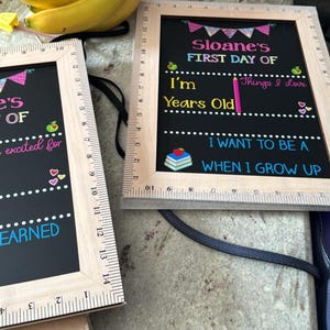 First Day of School Sign, Back to School Chalkboard, Reusable 1st Day ...