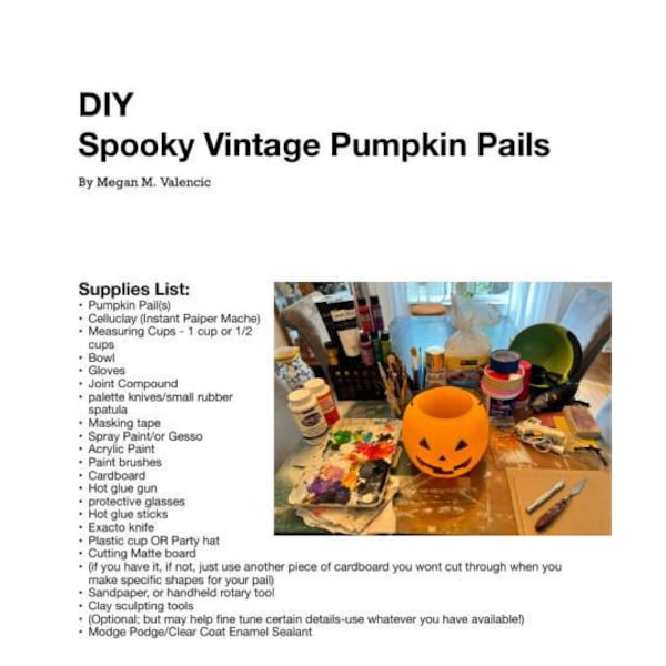 DIY Spooky Vintage Pumpkin Pails Instructions - Etsy