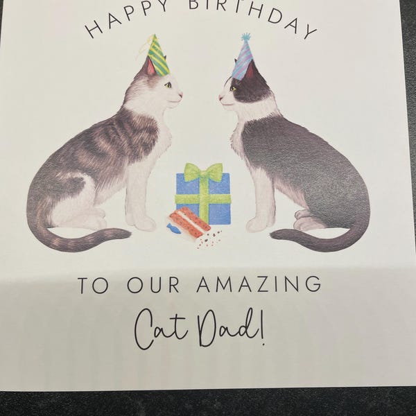Personalised Choose the Cats Father's Day Card From the Cats, for Cat ...