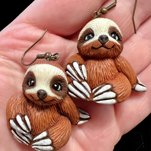 Cute Sloth Miniature, Miniature of Animal, Sloth Figurine, Baby Sloth ...