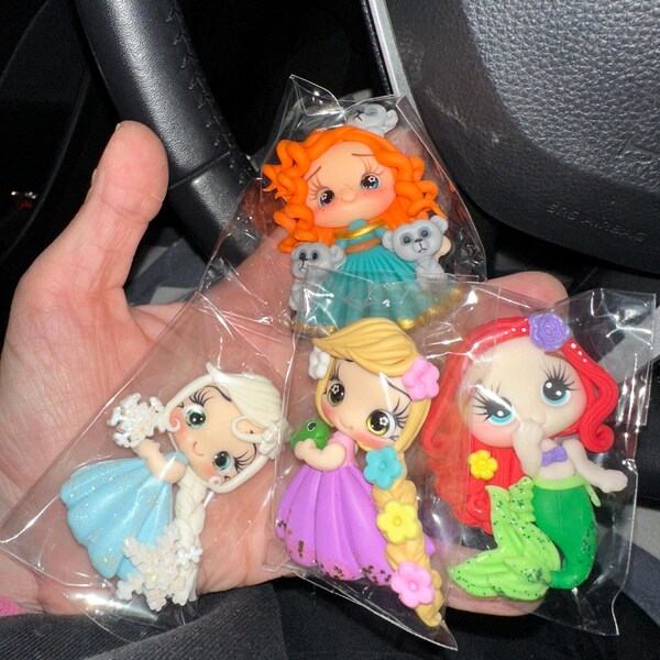 Green Monster Polymer Clay Bow Center Clay Doll, Clay Dolls, Bow ...