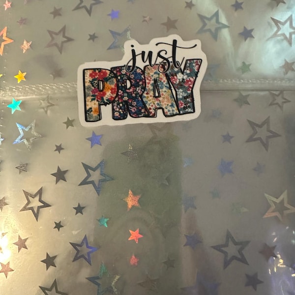 Just Pray Sticker, Bible Sticker Pack, Faith Stickers, Religious Decal ...