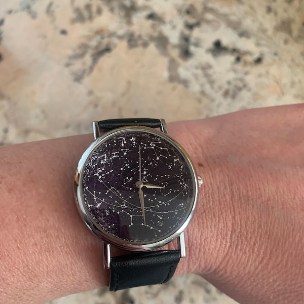 Wrist Watch Starry Sky, Stars Watch, Galaxy Watch, Constellation Watch ...