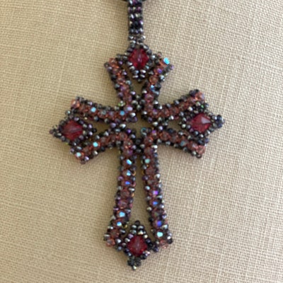 Byzantine Crystal Cross Pendant Tutorial: PDF - Etsy