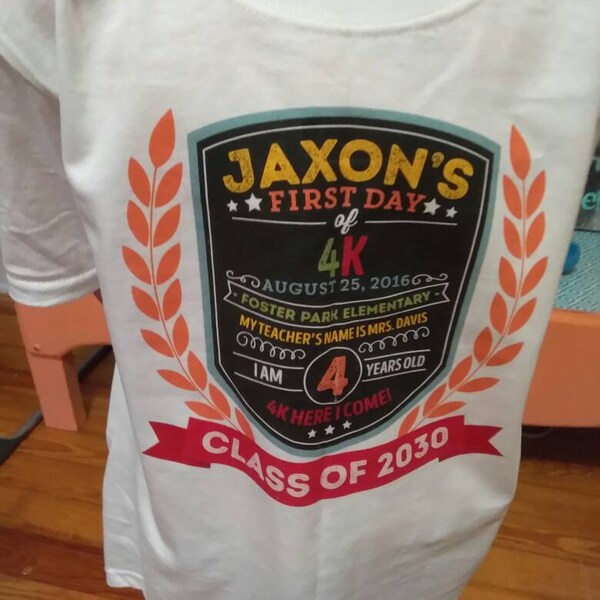 First Day of Kindergarten Shirt First Day of School Chalkboard Shirt ...