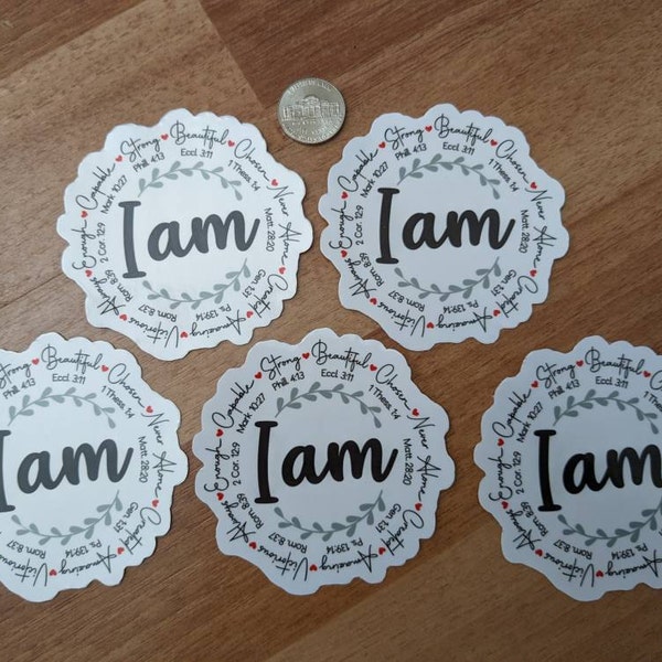 I Am Sticker, Affirmation Stickers, Clear Laptop Sticker, Water Bottle ...