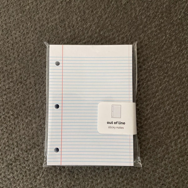 Mini Lined Paper Sticky Notes • Out of Line Sticky Notes • Tiny ...