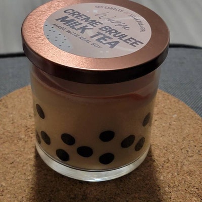 Creme Brulee Boba Candle - Etsy