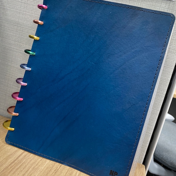 Discbound Leather Planner Cover, Personalized Planner Cover, Classic ...