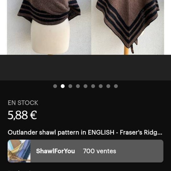 Outlander Shawl PATTERN Claire Shawl Knitting Outlander Inspired Shawl ...