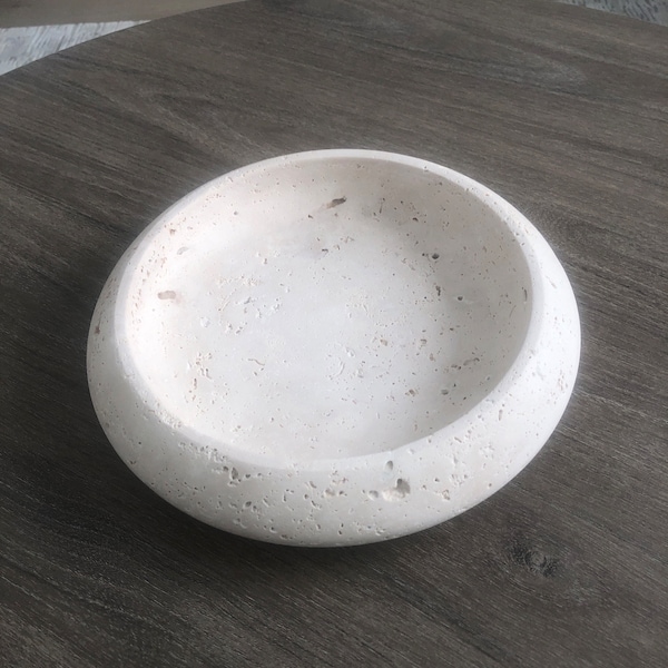 Beige Travertine Catchall, Travertine Infinity Bowl, Travertine ...