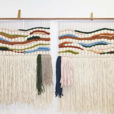 Spanish Moss Art Yarn // Handspun Core Spun Textured Coils Weaving ...