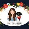 Christmas Card With Family Portrait Family Portrait Illustration ...