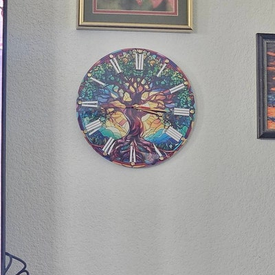 12 Inch Colorful Large Wall Clock, Wall Clock Silent Non Ticking ...