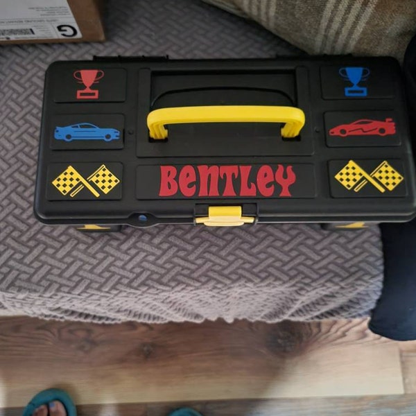 Personalized Tool Box, Car Theme, Personalized Christmas Gift, Birthday ...