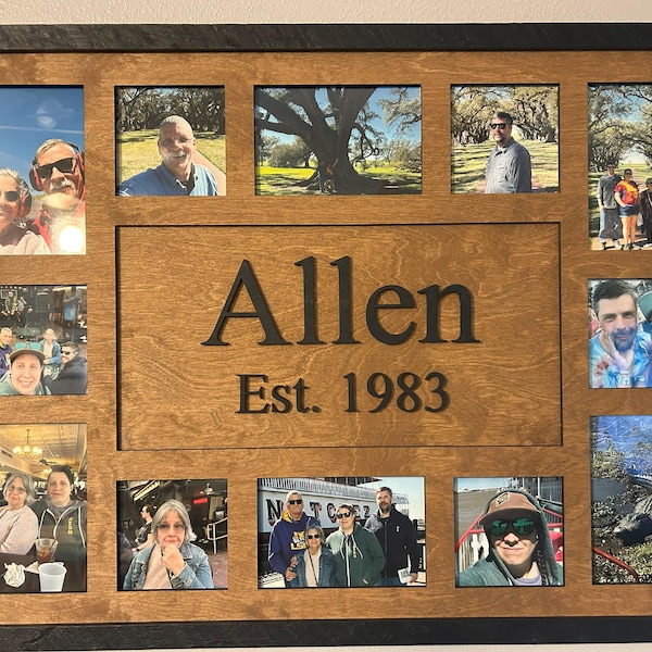 Family Memories Collage Frame, Personalized Wall Frame, Gallery Wall ...