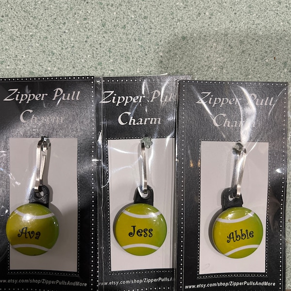 Sports Balls Personalized Zipper Pull Charms - Baseball, Softball ...
