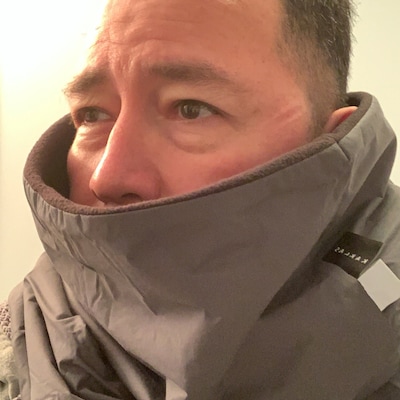 Black Infinity Scarf Waterproof Windproof Rain Scarf Hooded Infinity ...