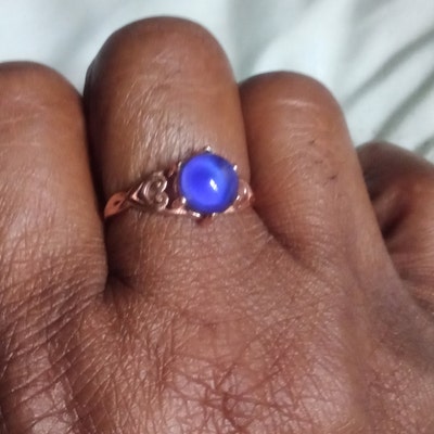 14K Gold Mood Ring, Dainty Ring for Women, Feeling Stone Ring, Colorful ...