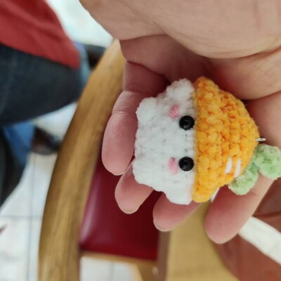 Fish Bone Crochet Keychain Cute Crochet Keychain Fish Bone - Etsy