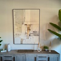 Beige Wabi Sabi Wandkunst beige braune abstrakte Malerei neutrales Wanddekor beige ...