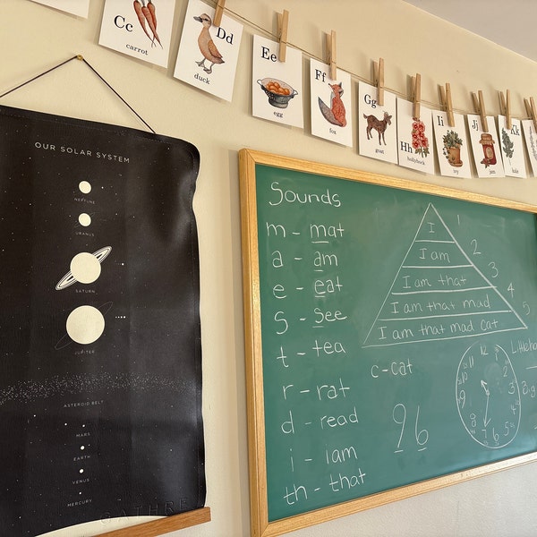 Nature Alphabet Flashcards / Watercolor Alphabet Cards / Homeschool ...