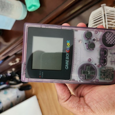 Authentic Nintendo Game Boy Gameboy Color Atomic Purple New Screen Free ...