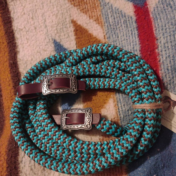 Yacht Rope Sport Mecate Reins W Poppers! Use With Slobber Straps ...