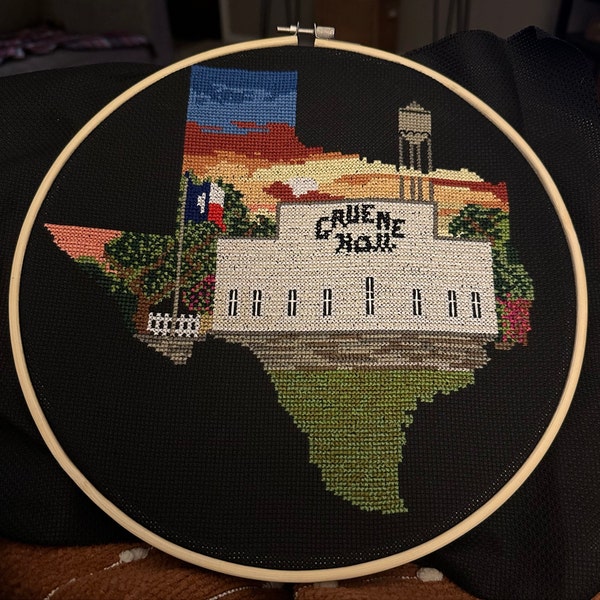 Texas State Modern Cross Stitch Pattern, Alamo Cross Stitch, Nature ...