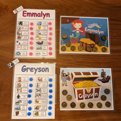 Kids Behavior Chart With 11 Movable Behaviors. grade Your Childs ...