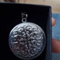 Custom Engraving Locket Necklace Birth Flower Ad on Charm Necklace Rose ...