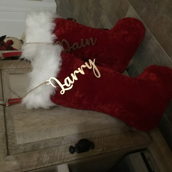 Christmas Name Tag, Personalized Stocking Tag, Custom Name Stocking Tag ...