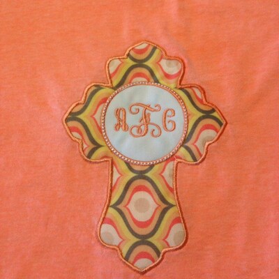 Machine Embroidery Design Applique Cross With Circle INSTANT DOWNLOAD ...