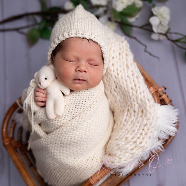 The {rainbow Splash} Bonnet, Sleepy Cap & Knit Wrap Set - Etsy