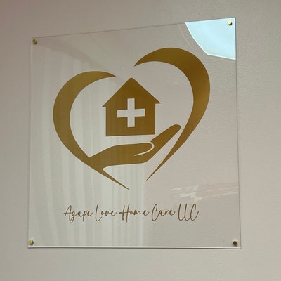 Custom Square Acrylic Business Logo Sign Custom Logo Sign for Business ...