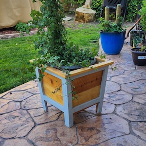 Slatted Three Picket Planter Plans, Fence Picket Planter Plans, Garden ...