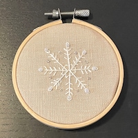 Five Snowflakes Christmas Embroidery Pattern Video Tutorial, Beginner Embroidery PDF Pattern ...