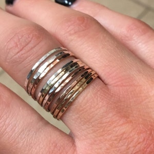 Neapolitan Bangle Bracelet Setgold Filled, Rose Gold Filled, and ...