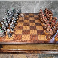 Neptune Chess Set, Customisable Colours pieces Only Neptune. Mermaid ...