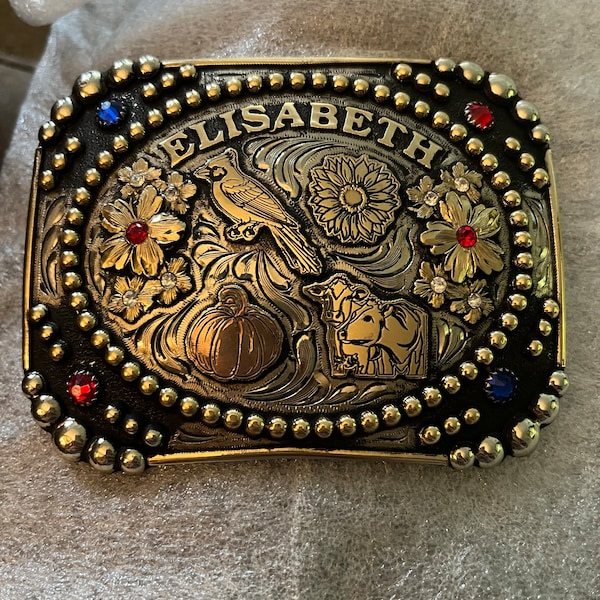 Trophy Western Belt Buckle - Custom Made - German Silver - Hand ...