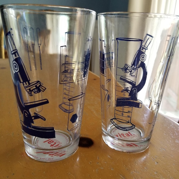 Science Tools Pint Glass- SET of 2 - Etsy