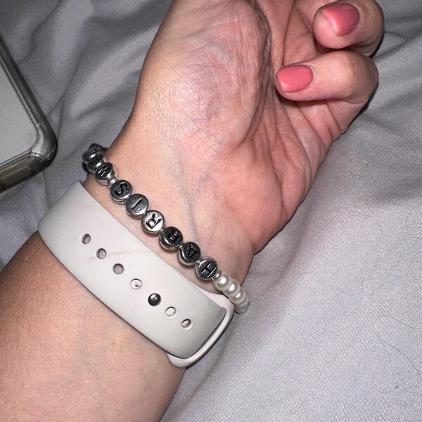 50% Donated to HARRIS 2024, Faux Pearl, Rose Gold Acrylic Letters and ...