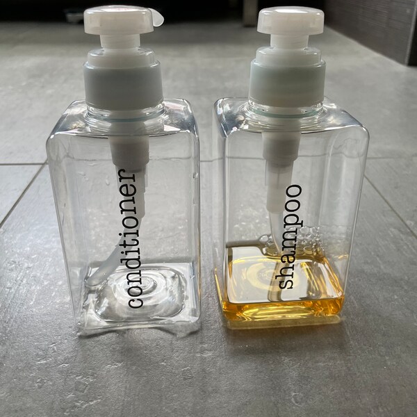 Shampoo Conditioner Body Wash Stickers | Personalized Shampoo Labels ...