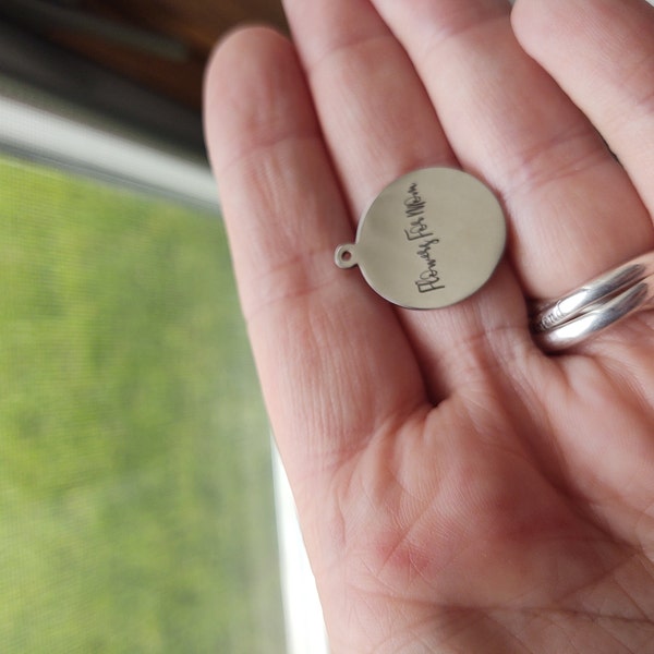 Custom Laser Charms Stainless Steel Personalized Charms - Your Text ...