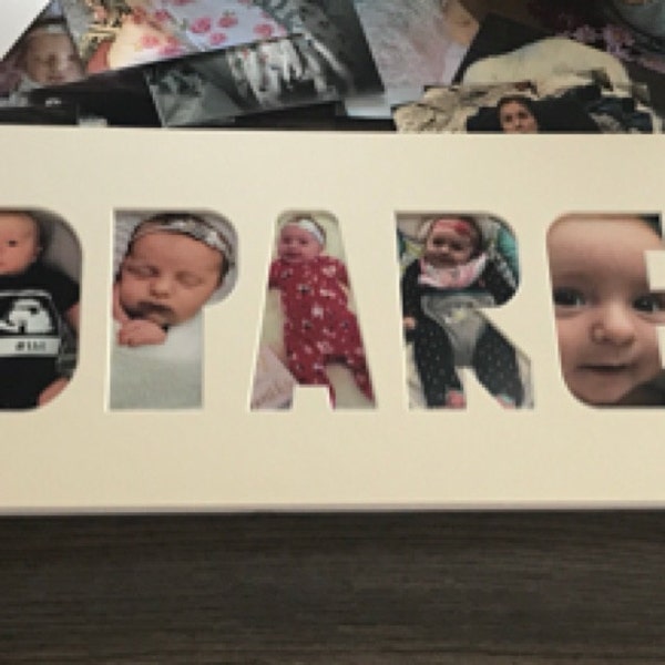 Personalized Wordmat Frame | Picture Frame | Mulit Photo Frame | Word ...