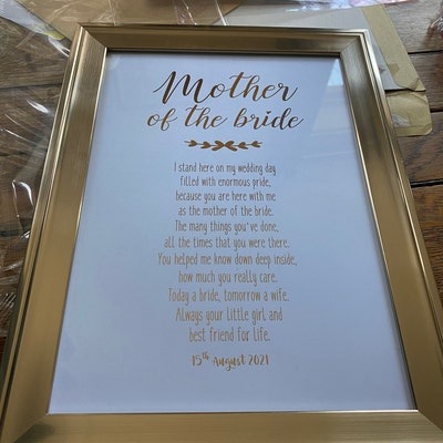 Mother of the Bride Print, Mother of the Bride Foil Print, Gift for ...