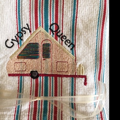 A Shape Camper Machine Embroidery Design Camping Embroidery File ...