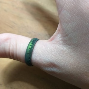 Forest Ring Silicone Ring, Personalized Tree Hugger Green Ring Gift Him ...