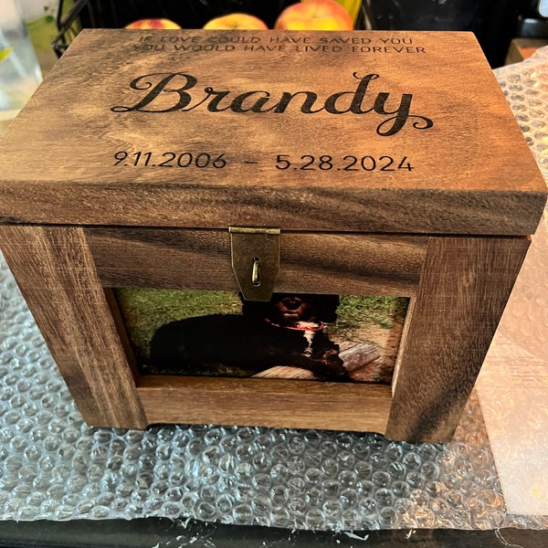 Personalized Pet Memory Box / Urn With Name and Quote or Poem - Etsy